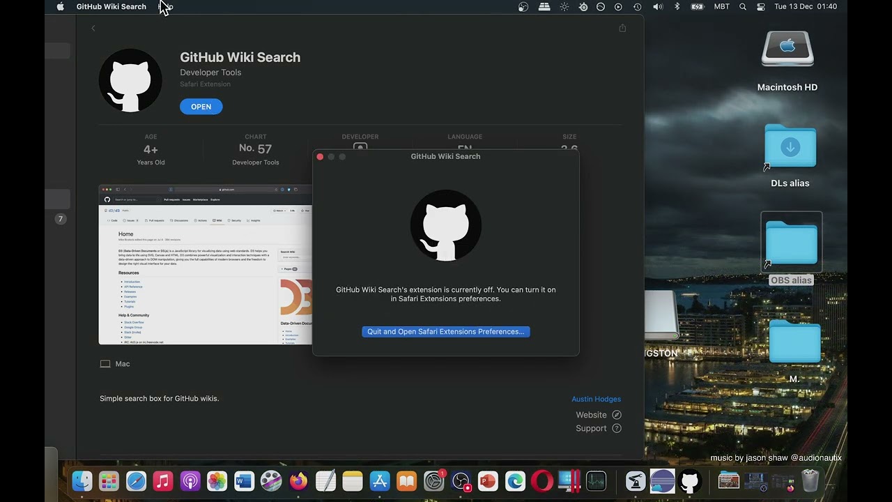 GitHub Wiki Search Safari Extension BEST APP from Mac App Store (Basic Overview)