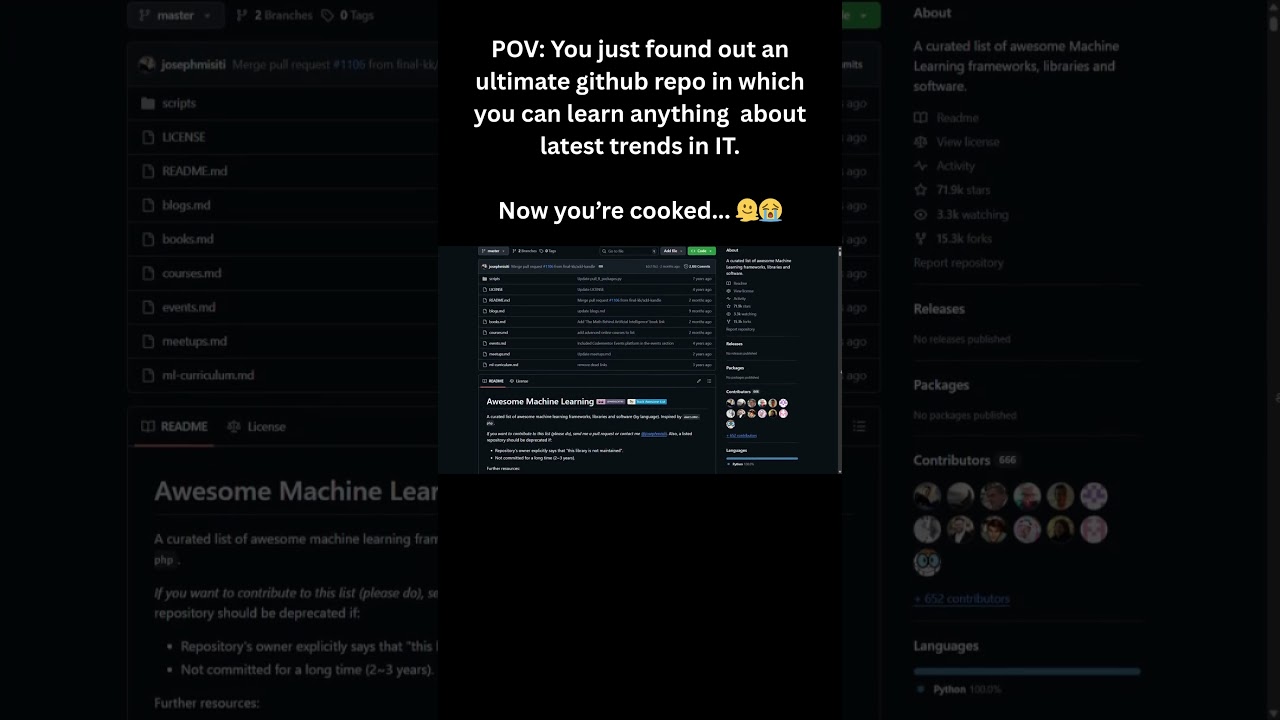 I found this ultimate repo and now I am cooked #github #technology #itservice #latesttechnologies