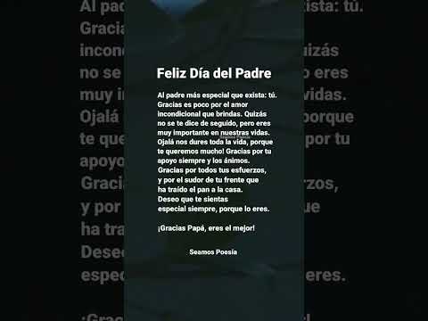 FELIZ DÍA DEL PADRE /POEMA PARA PAPÁ #poesia