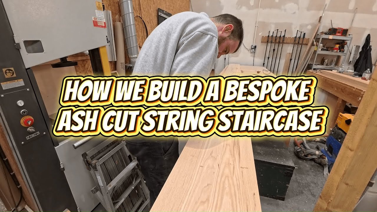 Building an Ash Cut String Staircase | Full Workshop Process | DF Joinery
