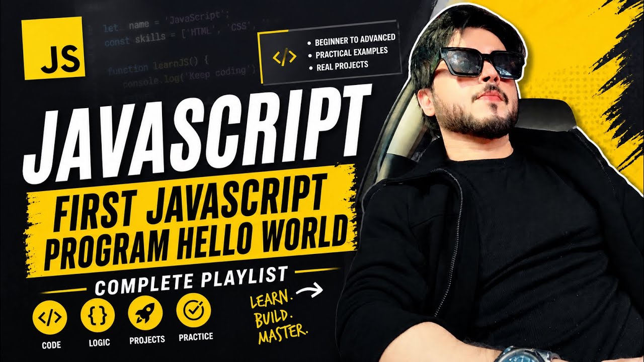 Javascript tutorial in hindi #2 Hello World | first program #javascripttutorial 