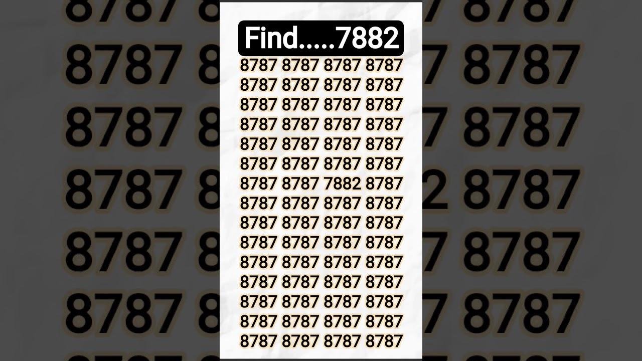 Can' You fingure out the pin point 7882 #brainchallenge #iqtes #brainbusters #numberpuzzles