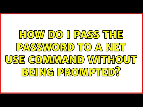 How do I pass the password to a net use command without being prompted? (2 Solutions!!)