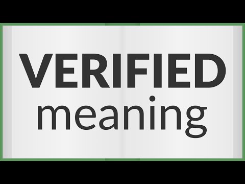 Verified | meaning of Verified
