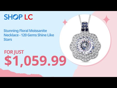 10mm Moissanite & Blue Sapphire Halo Pendant in Sterling Silver, 20"