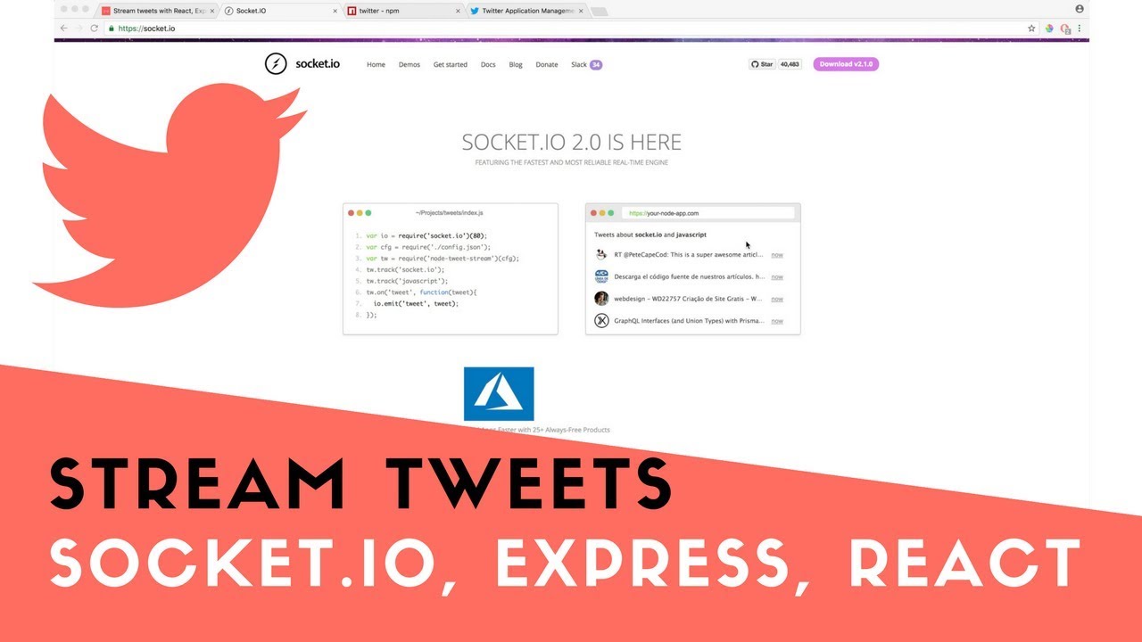 Stream tweets with Socket.io, Express, React and Twitter