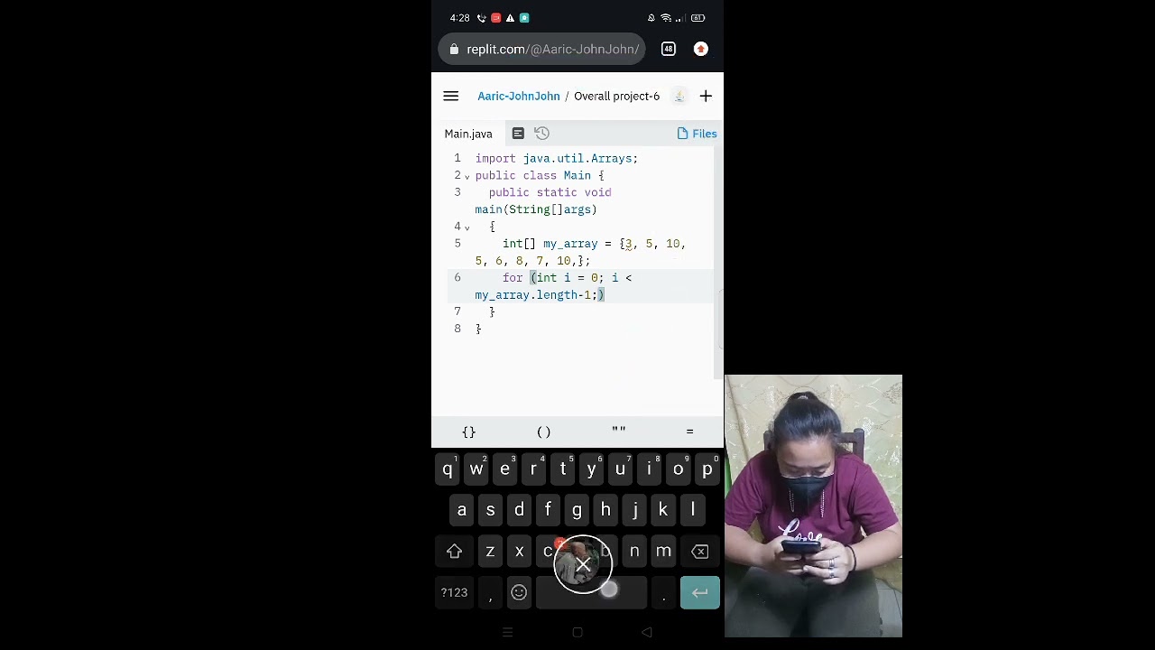 Write a Java Program to find the duplicate values of an array of integer values(Overall Project)