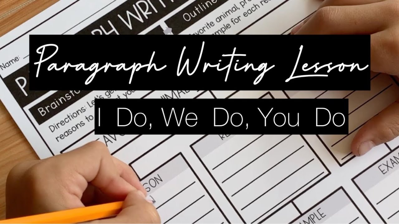 How to Write a Paragraph Lesson Plan