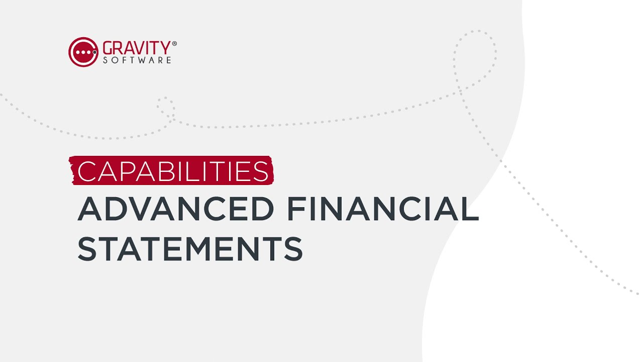 Gravity Software Advanced Financial Statements