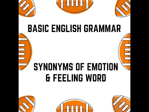Synonyms of emotion/feeling words🤔🙂😌😡||Basic English Grammar