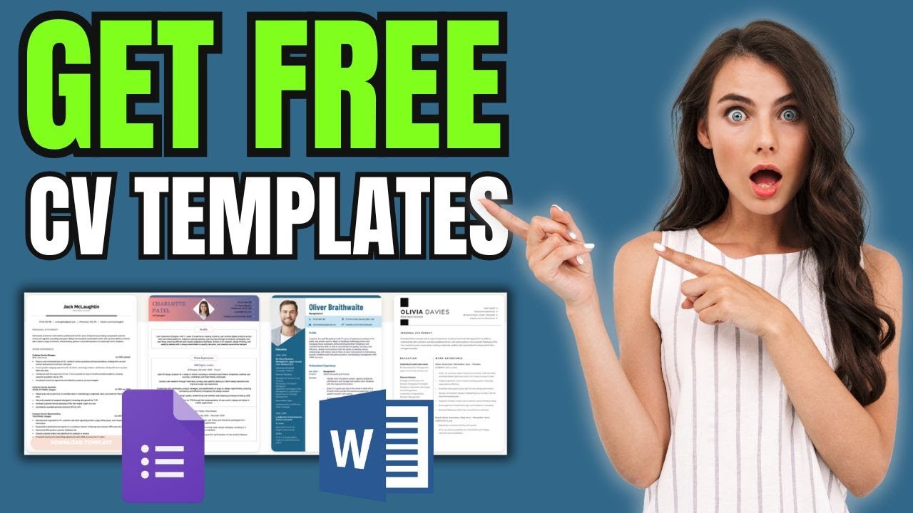 Get AWESOME CV Templates for MS Word and Google Docs for Free