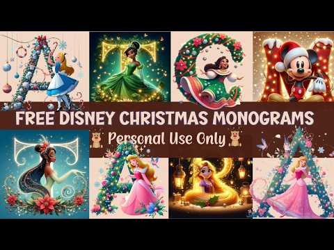 πCREATE FREE DISNEY-INSPIRED CHRISTMAS MONOGRAM ALPHABET WITH AI BING β STEP-BY-STEP TUTORIAL β¨π