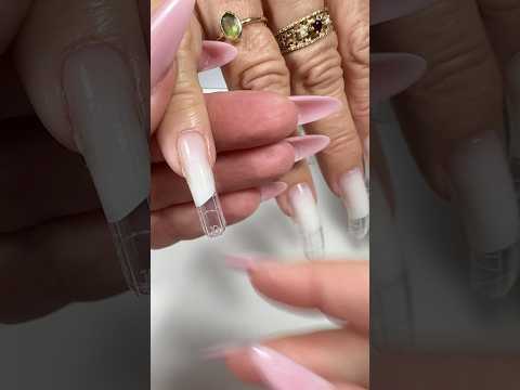 Milky White structured gel in universal dual form nail extension snaps #ASMR οΏΌ