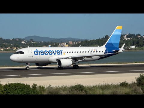 Low landings and Up close Departures at Corfu Airport, Planespotting in 4K Incl New Location! Part 2
