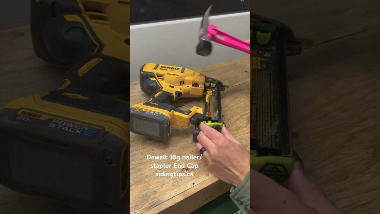 Replacing the end cap on the DeWalt 18 gauge crown stapler or 18 gauge finish nailer