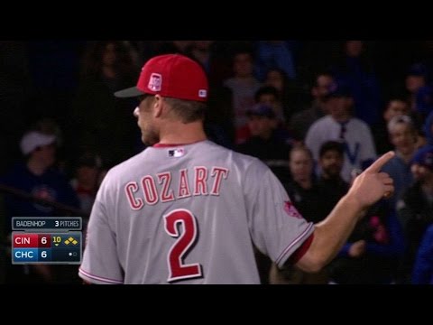 CIN@CHC: Cozart throws out Rizzo at home in the 10th