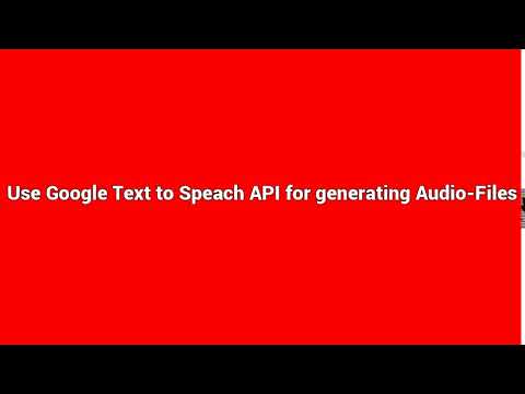 How To Pronounce Use Google Text to Speach API for generating Audio-Fi