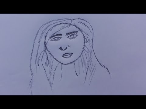 How to draw anime female with long hair-draw anime hair for beginners-draw anime hair female