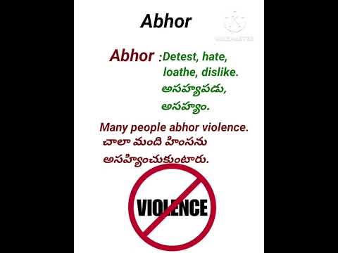 Abhor word meaning# English vocabulary #daily vocabulary #ssc #rrb