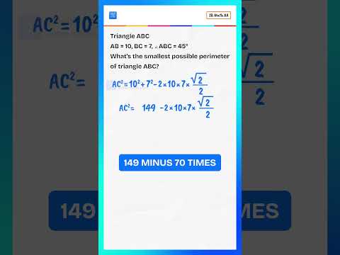 Can You Solve This IB Math Triangle Problem in Under 55 Seconds?