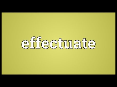 Effectuate Meaning