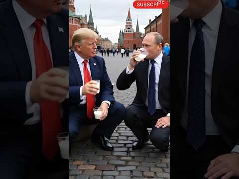 Trump and Putin drinking milk | ai generated video | ai funny videos | ai world leaders #trump #ai
