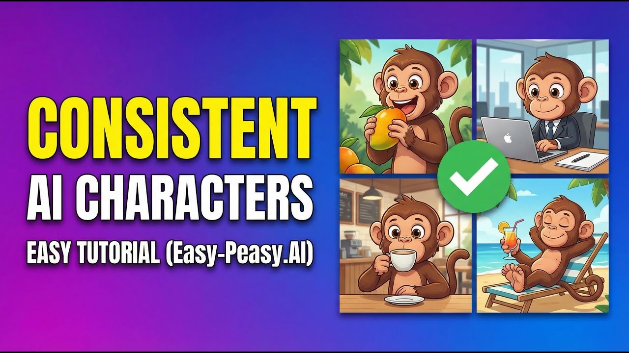 How to Create Consistent AI Characters in ANY Scene - Easy-Peasy.AI Tutorial