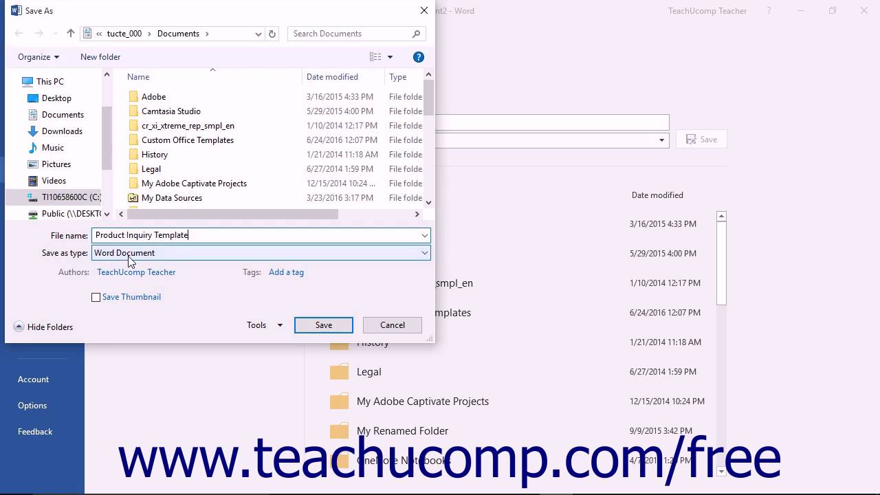 Word 2016 Tutorial Creating Personal Templates Microsoft Training