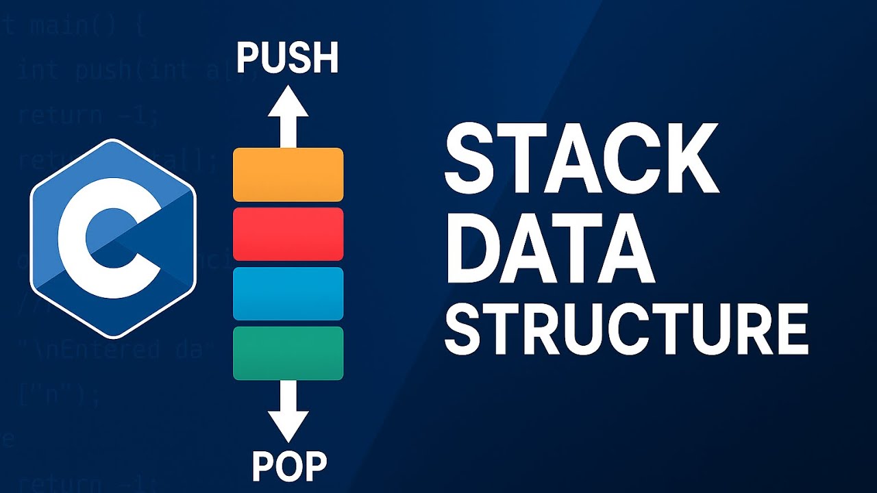 Data Structures in C: Complete Stack Implementation with Interactive Menu System