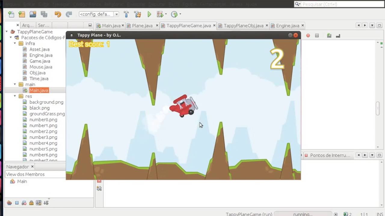 Java 2D Game from scratch - Flappy Bird (2013) clone test