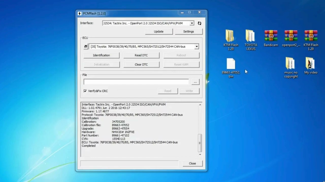 Read ECU File Using PCM Flash