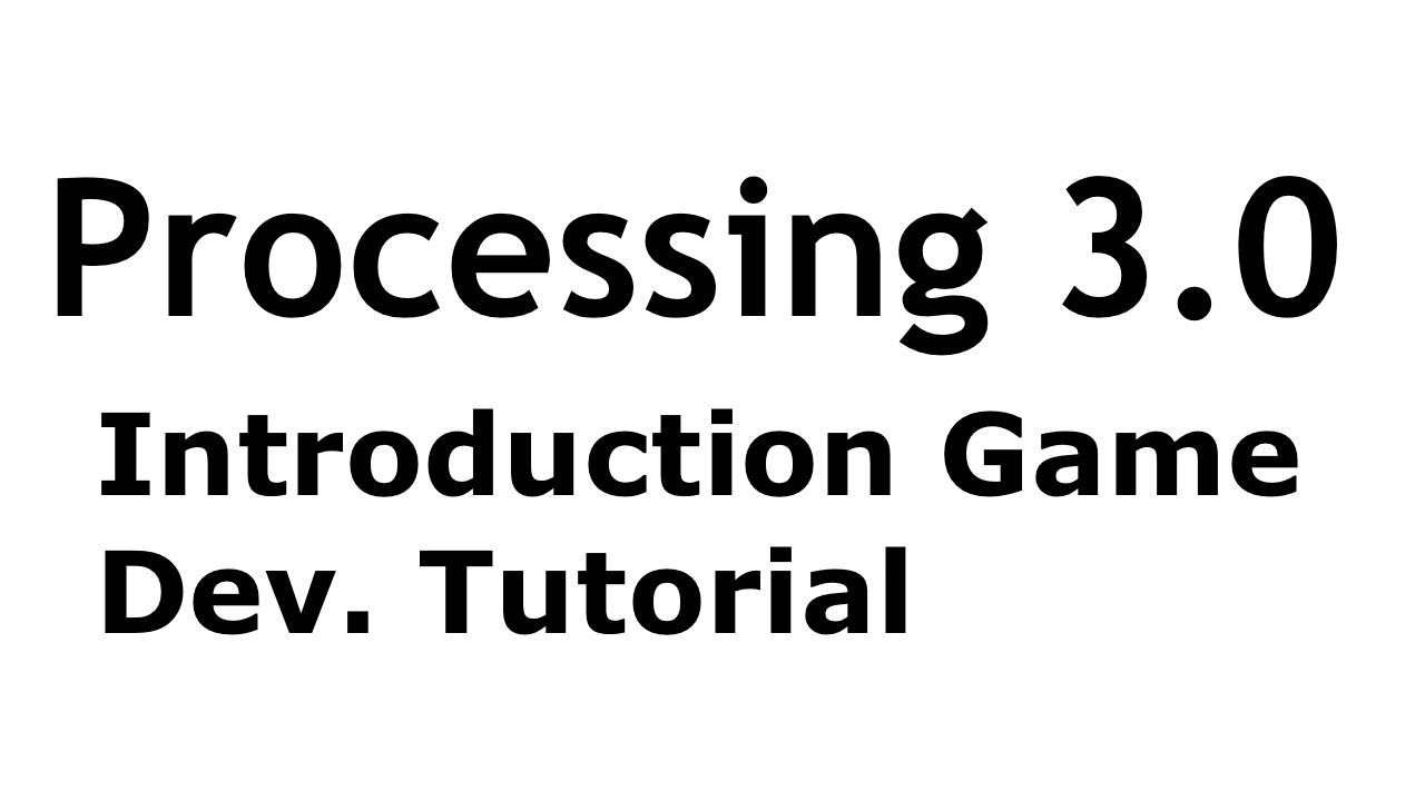 Processing Intro Game Dev. Tutorial 3: the draw() function, variables, and conditionals