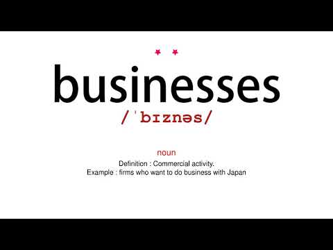 How to pronounce businesses - Vocab Today