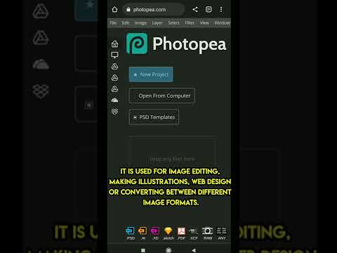 Best Photo Editor Online in mobile = Photopea, #shorts #photopea - link in description
