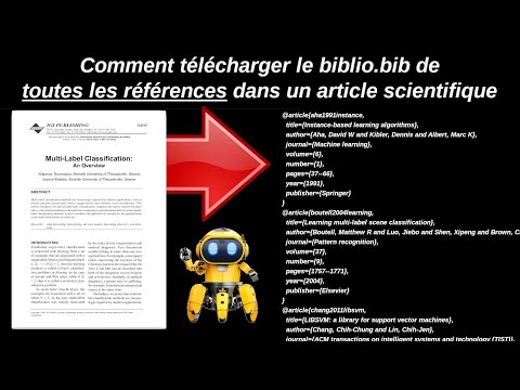 Comment télécharger toutes les références bibliographiques citées dans un article scientifique .bib