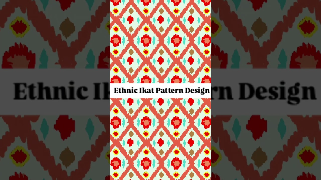 premium Ethnic Ikat Seamless Pattern Design