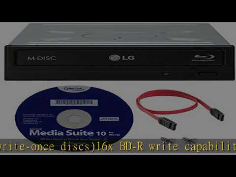 LG WH16NS40K 16X Blu-ray BDXL M-DISC DVD CD Internal Writer Drive Bundle with Free Cyberlink Media