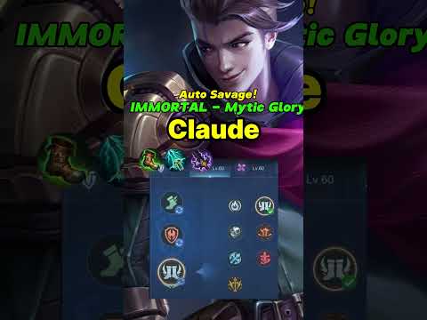 CLAUDE: 2025 100% IMMORTAL NEW META DAMAGE BUILD (MAX DAMAGE) 💥 #mlbb #shorts #Claude #chouexp