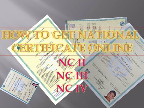 TESDA NC 2, NC 3, NC 4 FOR FREE | HOW TO GET TESDA NATIONAL CERTIFICATE ONLINE