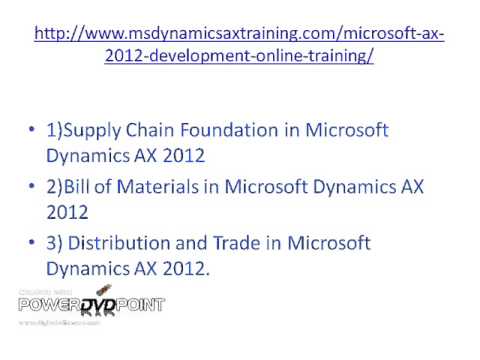 microsoft dynamics ax technical training