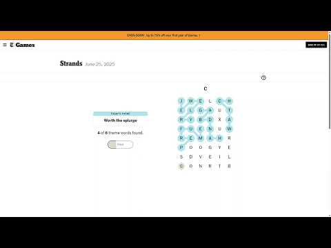 AI Solve New York Times Daily Strands Puzzle #479 6/25/2025 (ASMR)