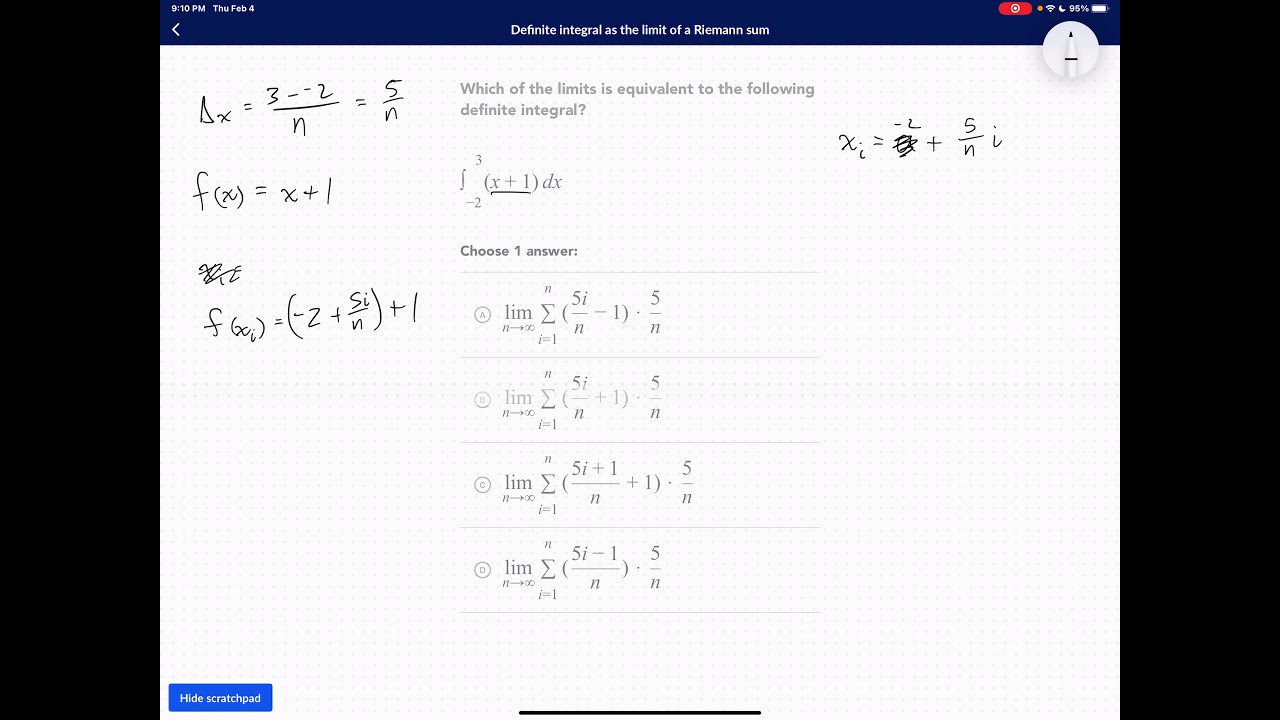 Integral to summation notation