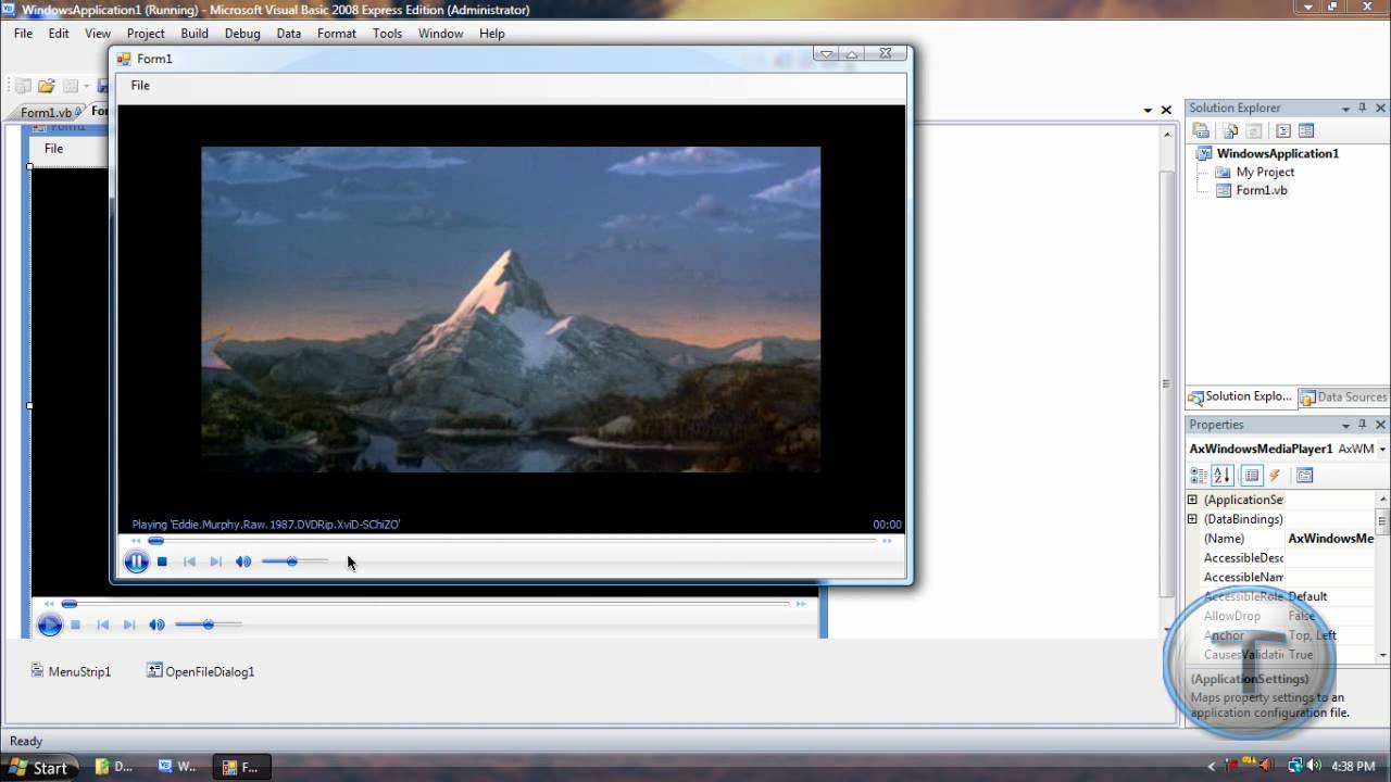 Windows Media Player for Visual Basic 2008