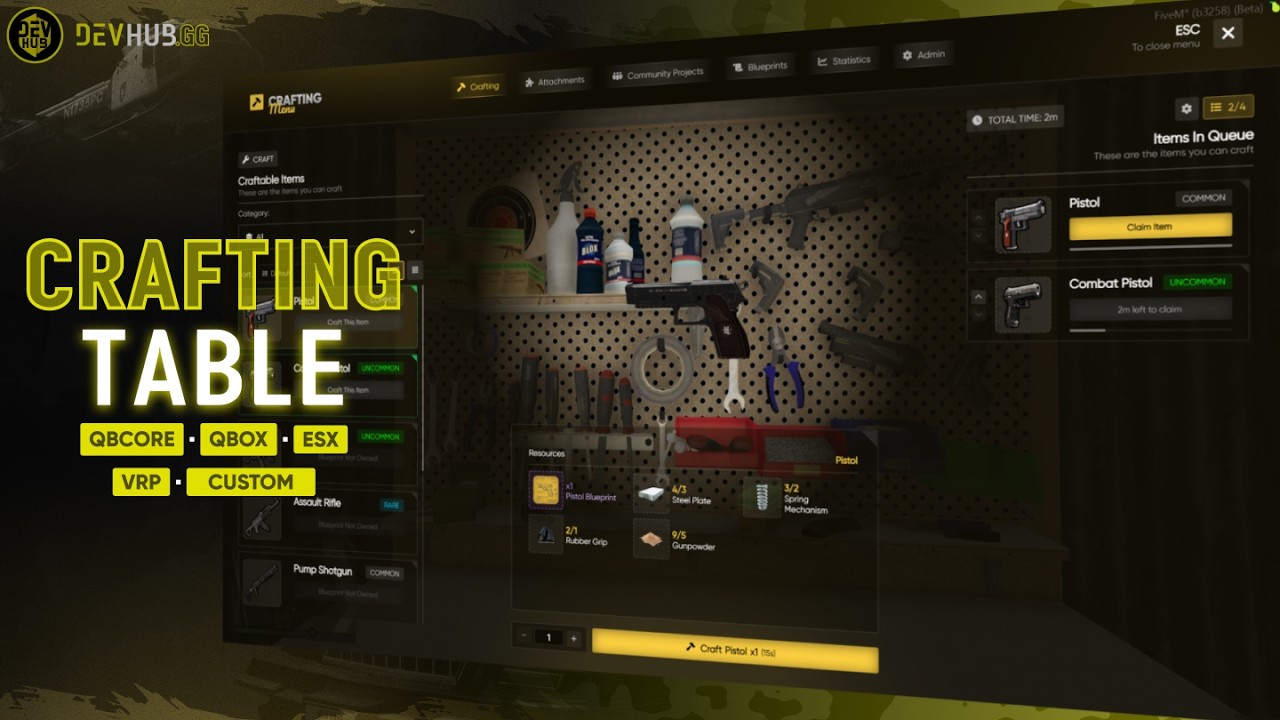 DEVHUB - CRAFTING (FIVEM)
