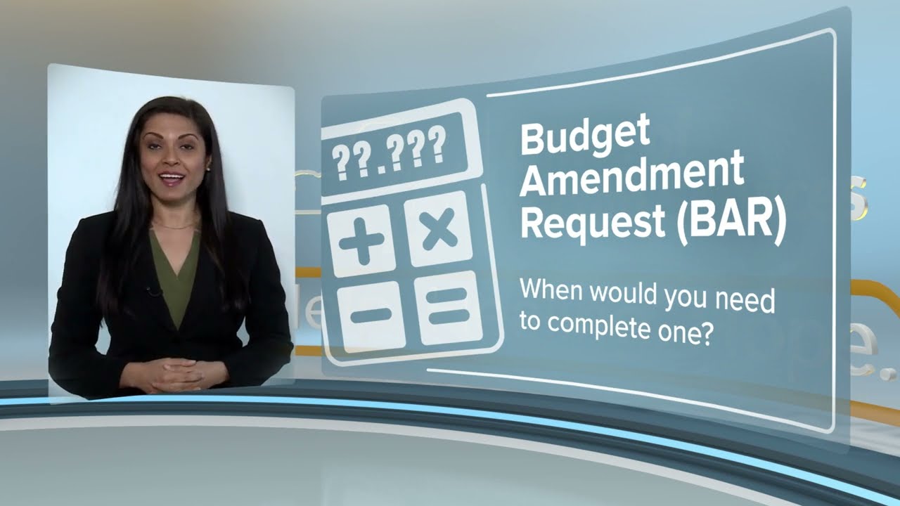 Budget Amendment Request (BAR)