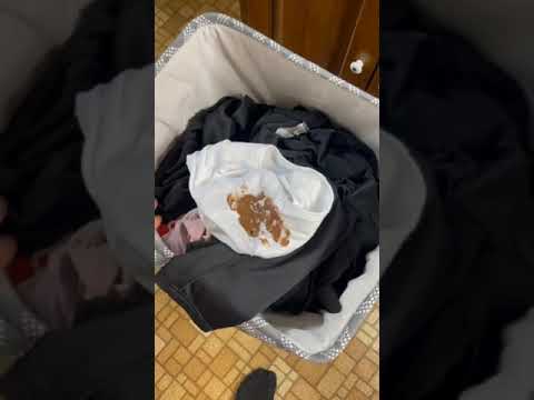 Skid mark underwear prank on wife
