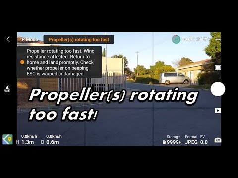 How to fix - DJI Mini propellers rotating too fast!