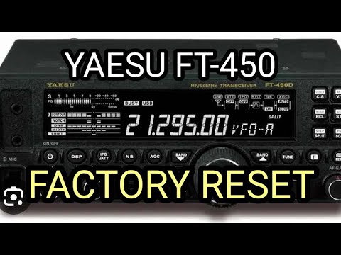 YAESU FT-450D , FACTORY RESET & FREE PC CONTROL SOFTWARE LINK