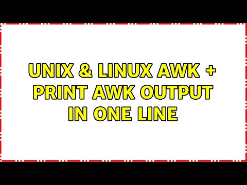 Unix & Linux: awk + print awk output in one line (4 Solutions!!)