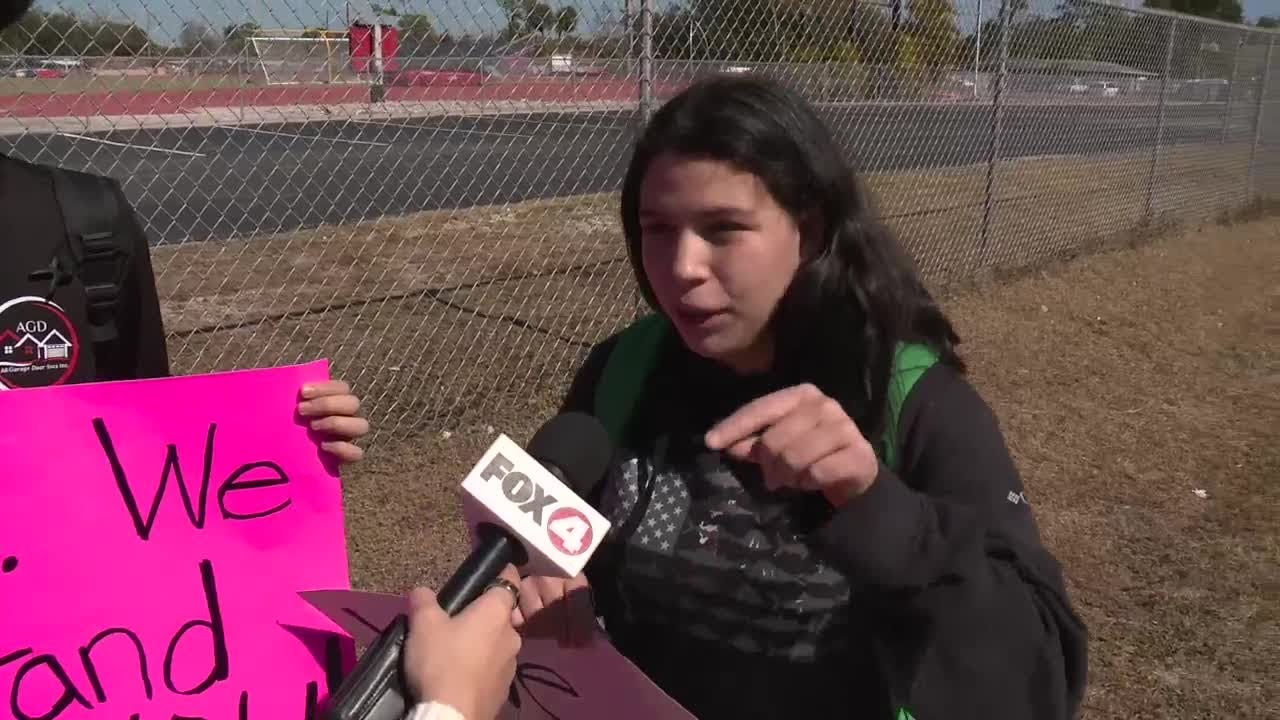 WATCH as students protest Trump administration policies at Lee County schools